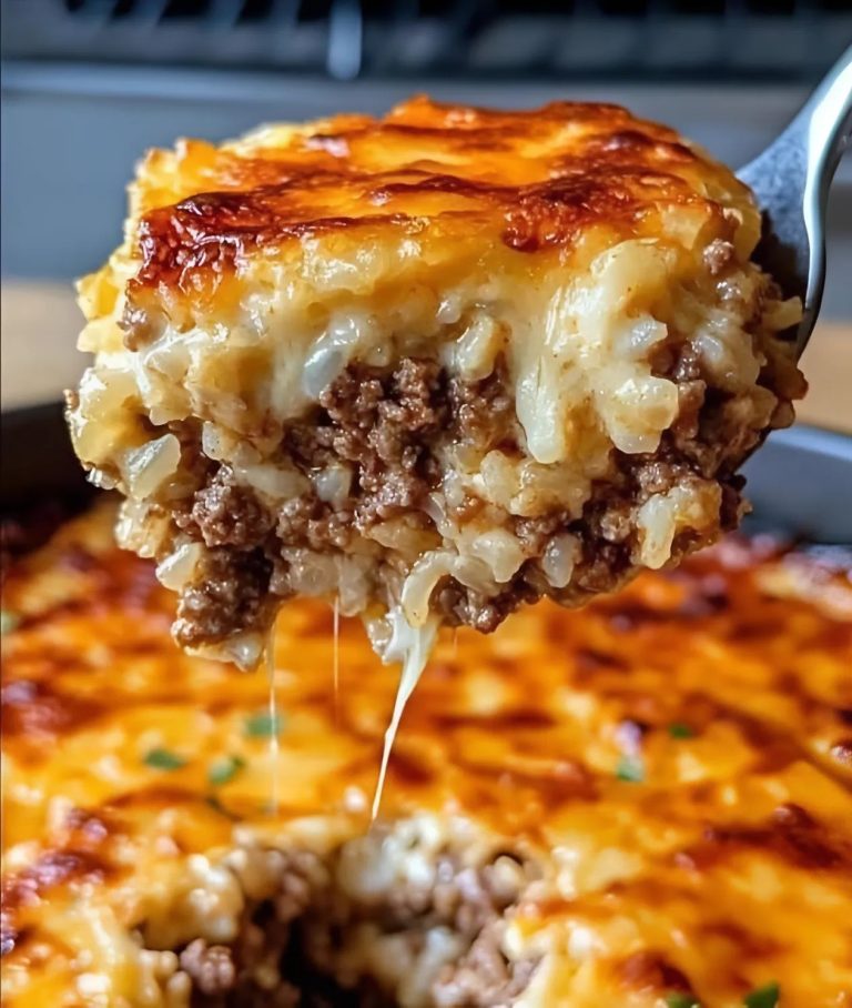 Cheesy Ground Beef Rice Casserole Comfort - Easy and Healthy Recipes