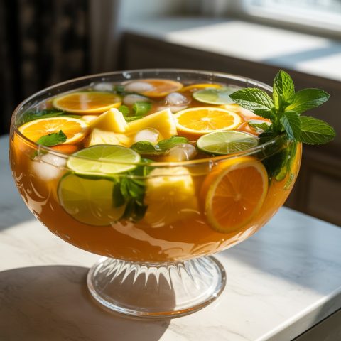 Tropical Pineapple Lemonade Punch - Easy and Healthy Recipes