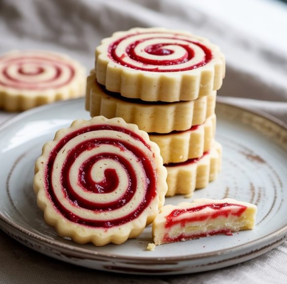 Raspberry Swirl Shortbread Cookies - Easy and Healthy Recipes