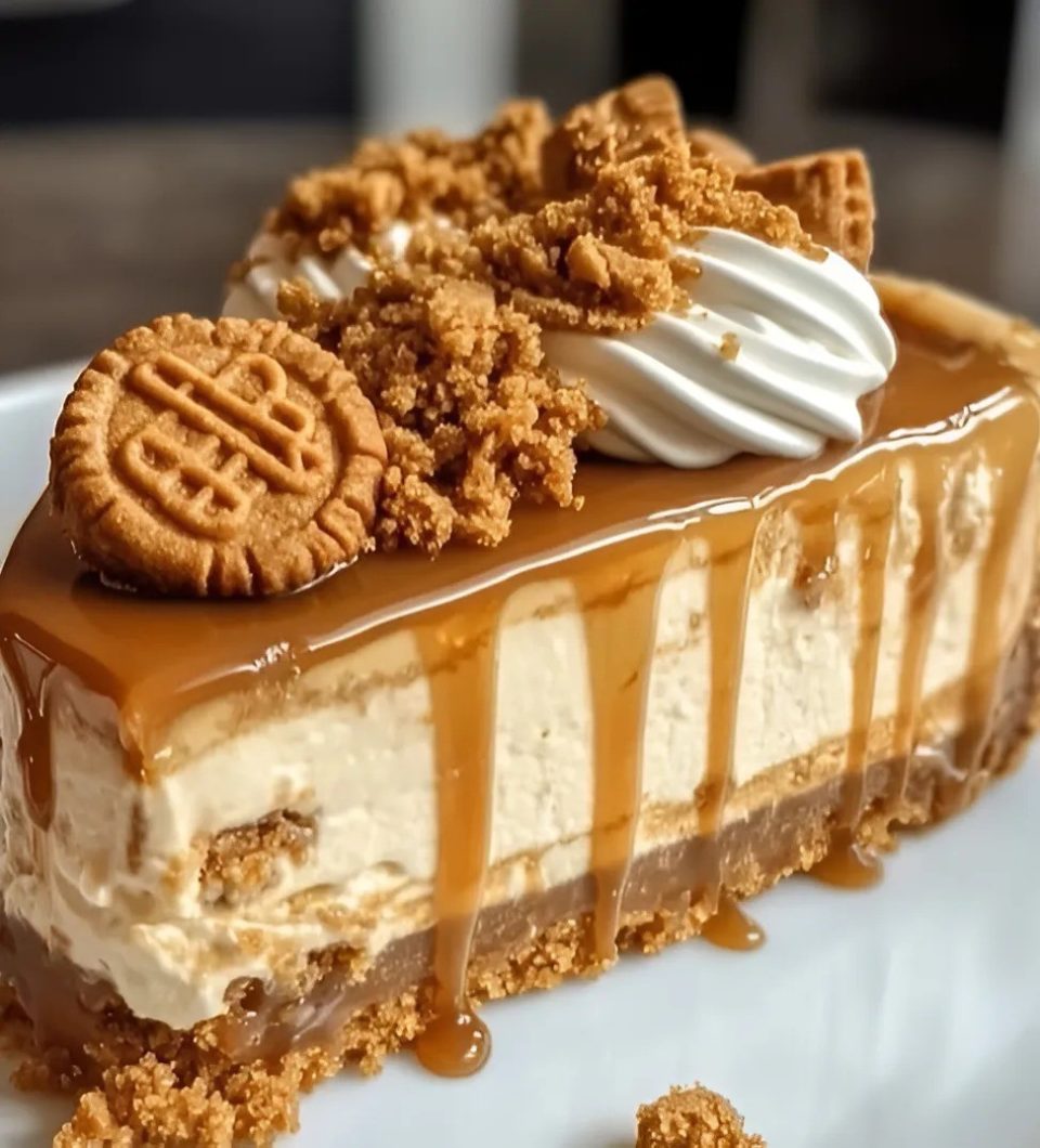 Biscoff Caramel Cookie Butter Cheesecake - Easy and Healthy Recipes