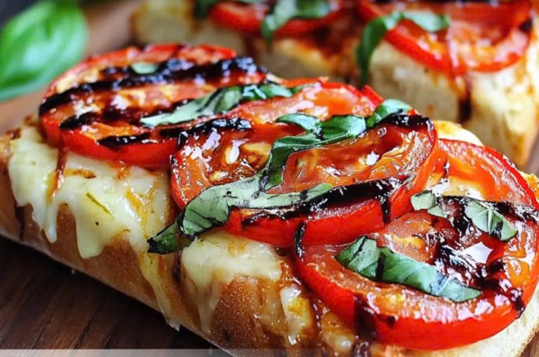 Tomato Basil Garlic Bread - Easy and Healthy Recipes