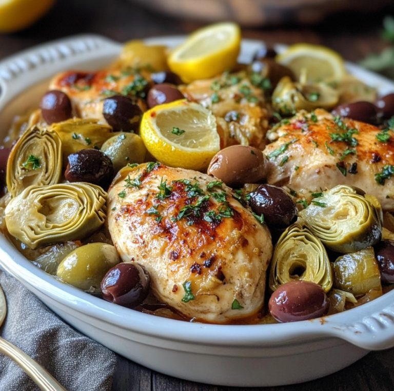 Mediterranean Lemon Chicken With Artichokes And Olives - Easy and ...