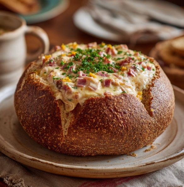 Reuben Dip In A Rye Bread Bowl - Easy and Healthy Recipes