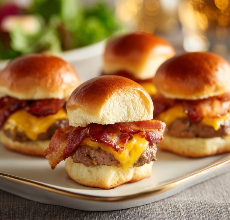 Bacon Cheeseburger Mini Sliders - Easy and Healthy Recipes
