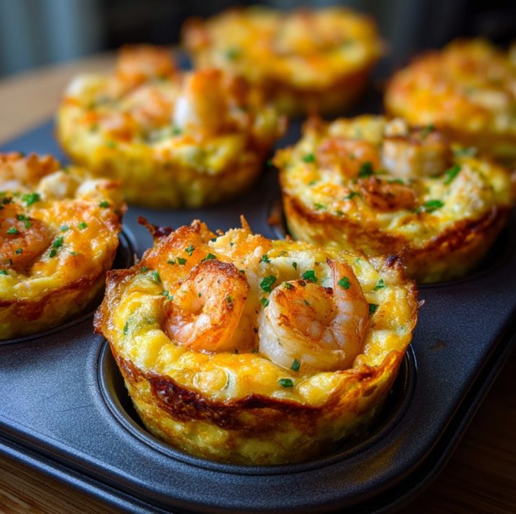 Cheddar Crab And Shrimp Mini Quiches Recipe - Easy and Healthy Recipes