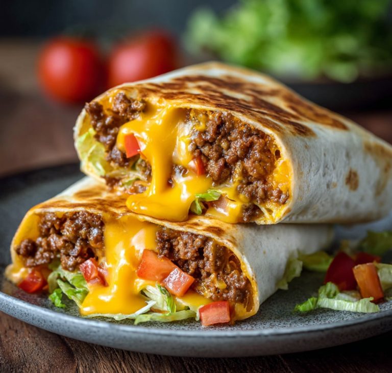 Hearty Cheeseburger Burrito - Easy and Healthy Recipes