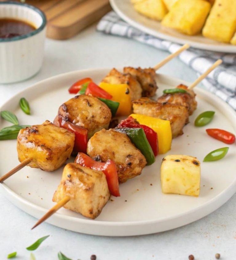 Sweet And Savory Hawaiian Chicken Kebabs - Easy and Healthy Recipes