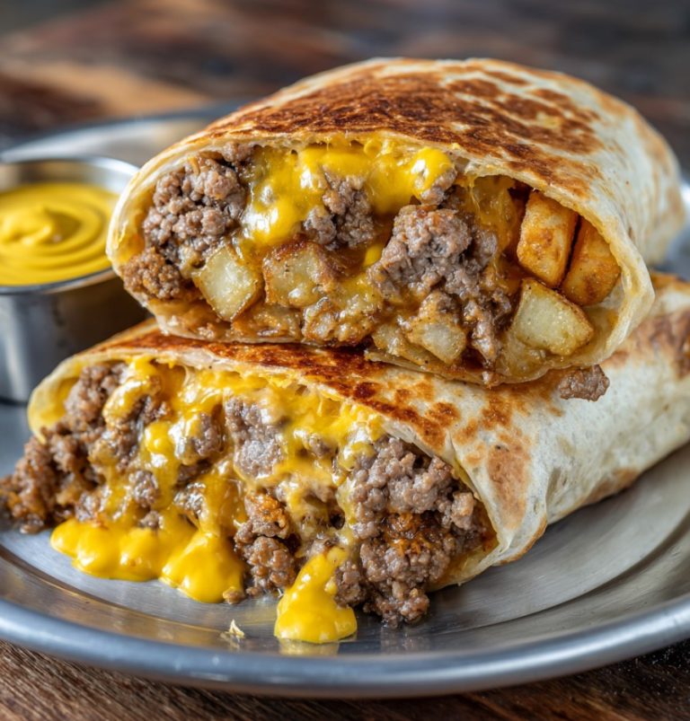 Easy Beefy Cheesy Fries Wrap - Easy and Healthy Recipes