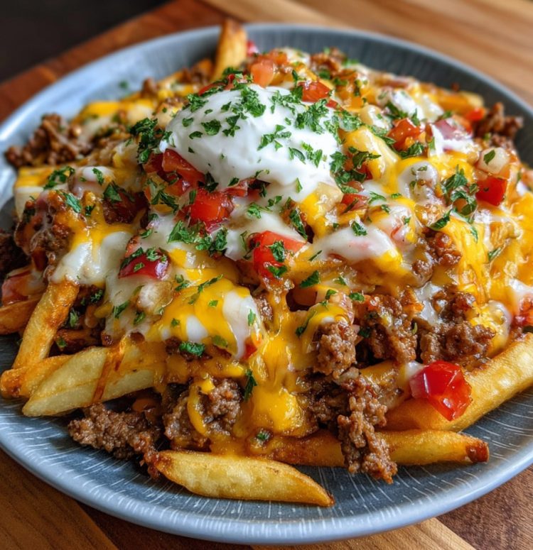 Loaded Cheese Beef Fries - Easy and Healthy Recipes