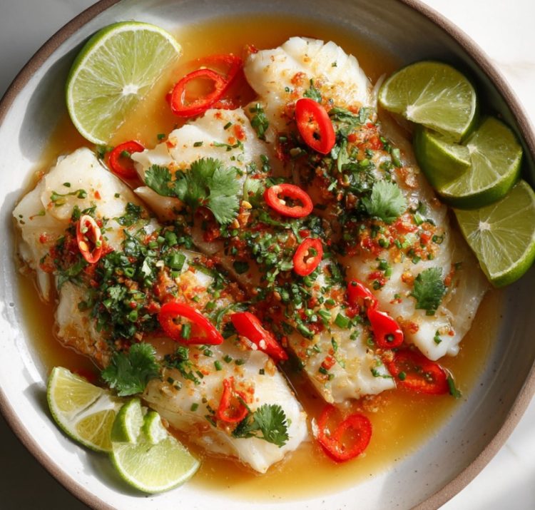 Quick Lime‑Garlic Steamed Fish - Easy and Healthy Recipes