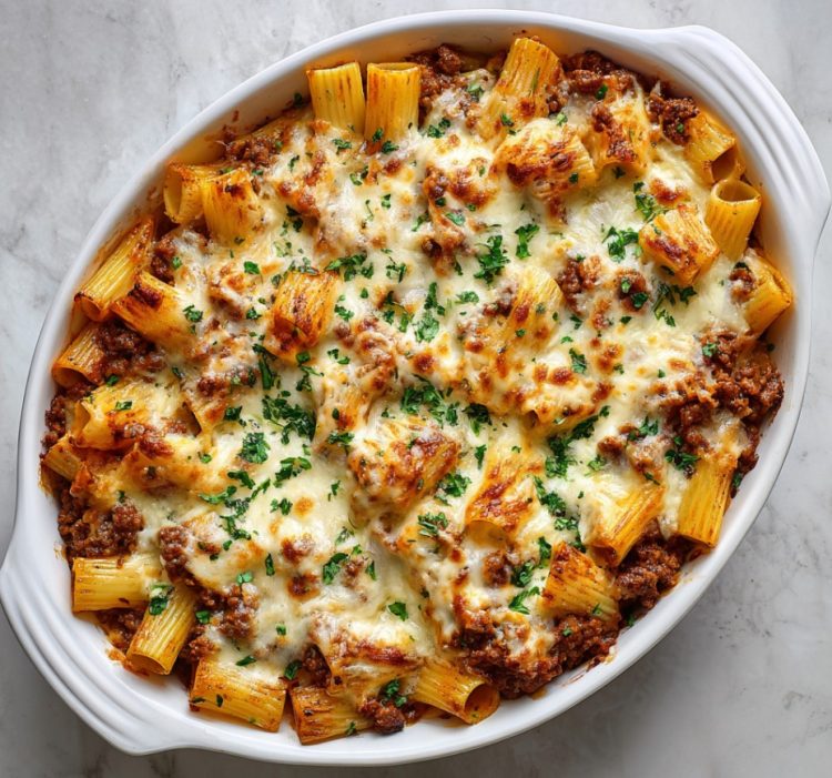 Cheesy Beef Rigatoni Bake - Easy and Healthy Recipes
