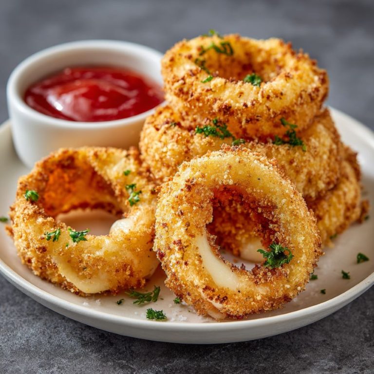 Mozzarella Stick Onion Rings - Easy and Healthy Recipes
