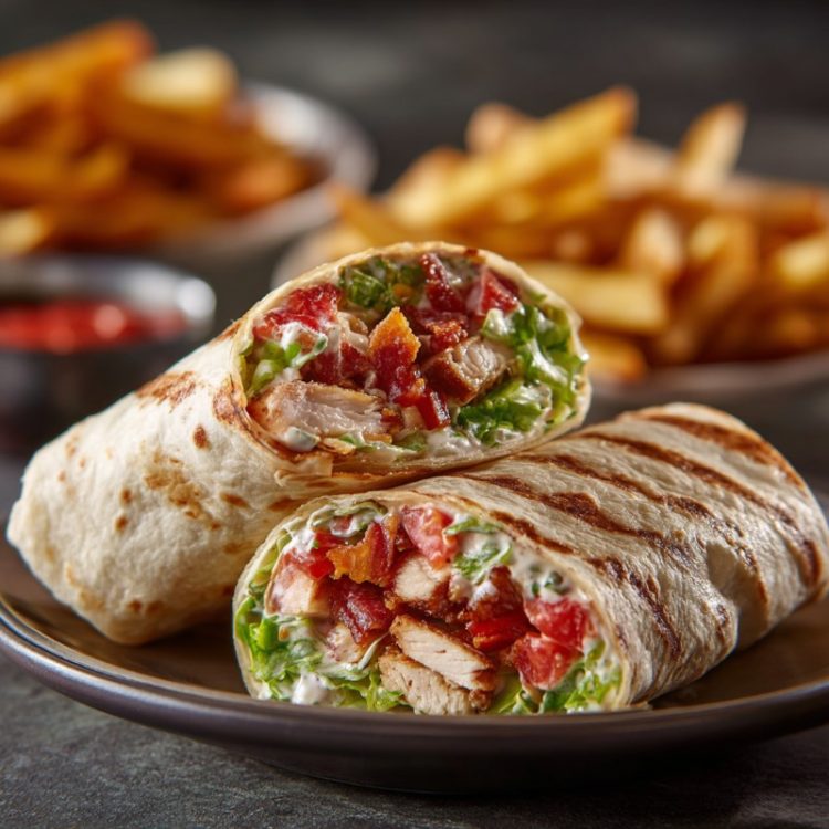 BLT Chicken Ranch Wrap - Easy and Healthy Recipes