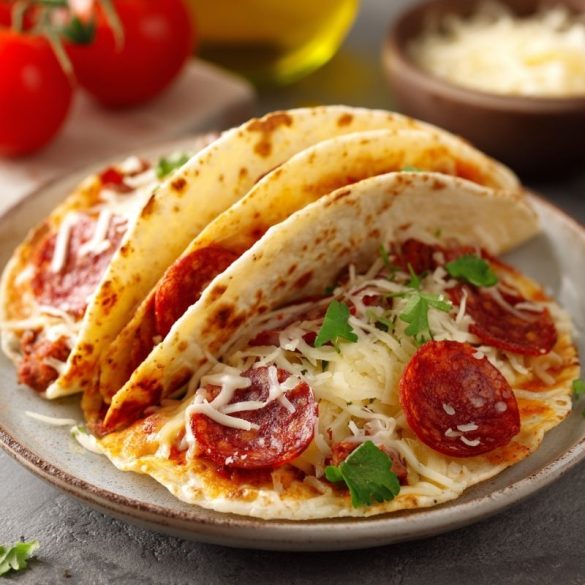 Quick Pizza Peperoni Tacos - Easy and Healthy Recipes