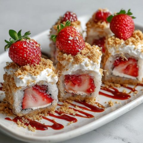 Strawberry Shortcake Sushi - Easy and Healthy Recipes