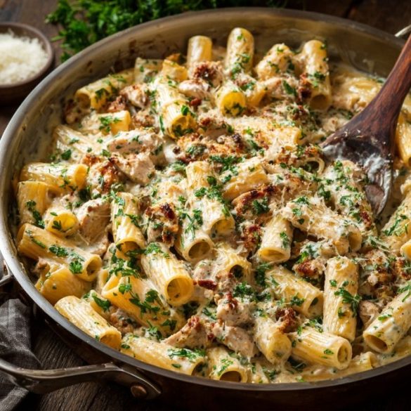 Creamy Garlic Parmesan Chicken Rigatoni Recipe - Easy and Healthy Recipes