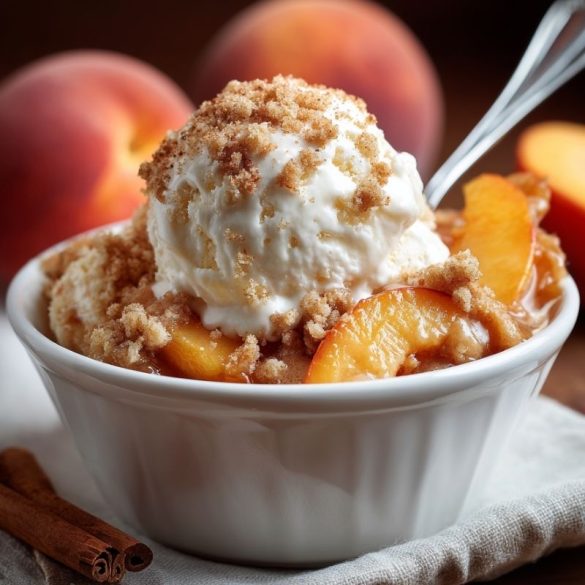 Homemade Peach Cobbler Ice Cream - Easy and Healthy Recipes