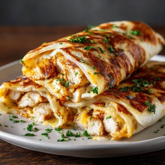 Easy Cheesy Chicken Garlic Wraps - Easy and Healthy Recipes