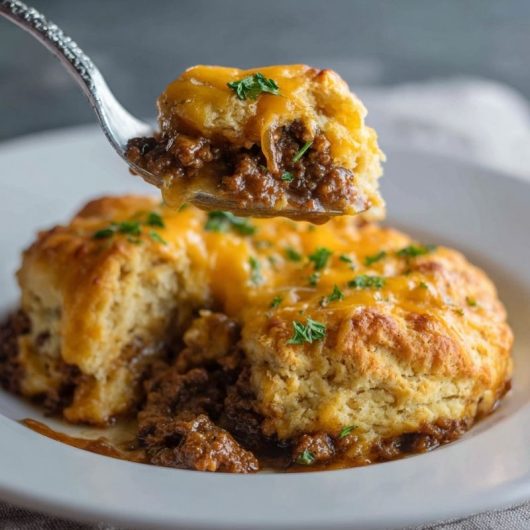 Comforting Cheddar Bay Ground Beef Cobbler - Easy and Healthy Recipes