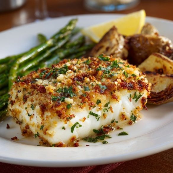 Flavorful Garlic Parmesan Crusted Halibut - Easy and Healthy Recipes