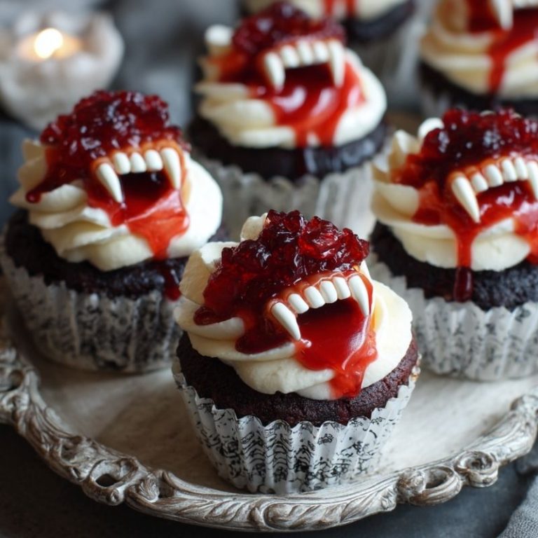 Festive Vampire Bite Halloween Cupcakes - Easy and Healthy Recipes