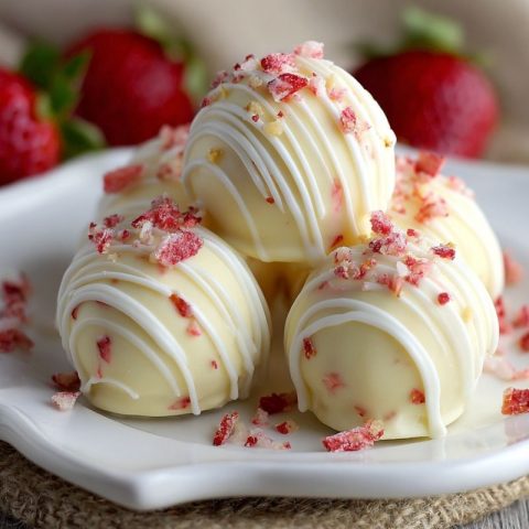 Decadent White Chocolate Strawberry Truffles - Easy and Healthy Recipes