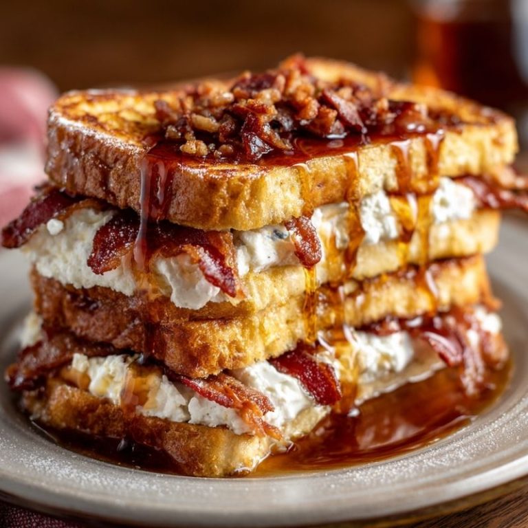 Decadent Bourbon Maple Bacon Stuffed French Toast - Easy and Healthy ...