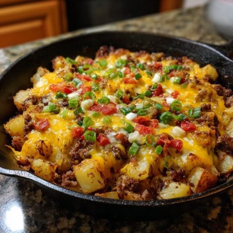 Hearty Cheese Burger Potato Skillet - Easy and Healthy Recipes
