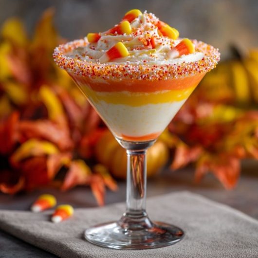 Festive Candy Corn Martini Milkshake - Easy and Healthy Recipes