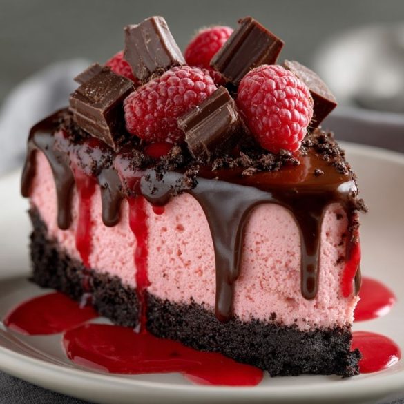 Velvety Dark Chocolate Raspberry Cheesecake - Easy and Healthy Recipes