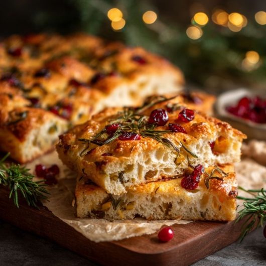 Decorative Christmas Focaccia - Easy and Healthy Recipes