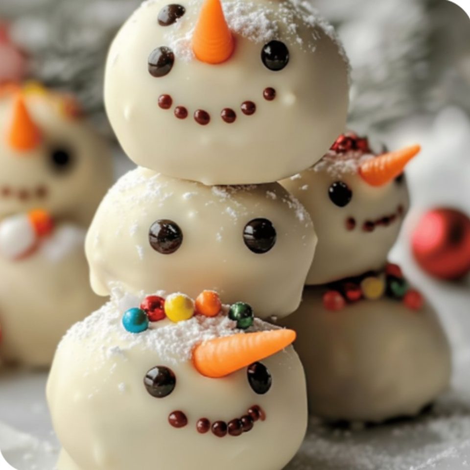 No-Bake Snowman Truffles - Easy and Healthy Recipes