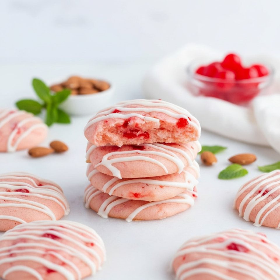 Cherry Almond Cookies - Easy and Healthy Recipes