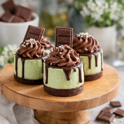 Creamy Andes Mint Mini Cheesecakes - Easy and Healthy Recipes