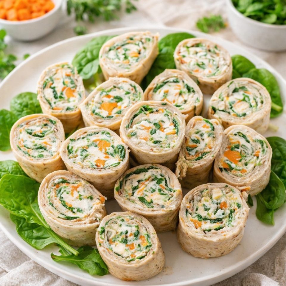 Savory Spinach Dip Pinwheels - Easy and Healthy Recipes
