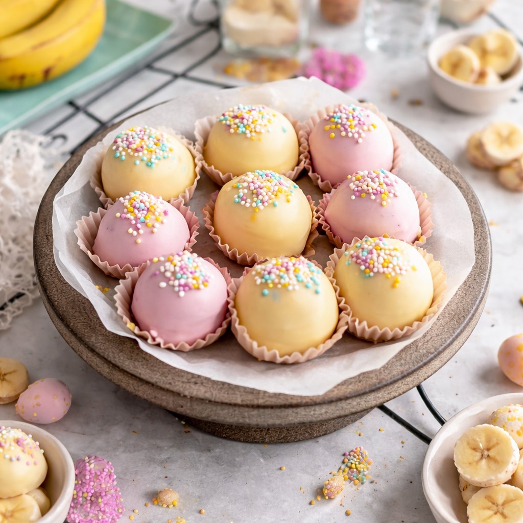 Creamy Banana Pudding Easter Truffles - Easy and Healthy Recipes
