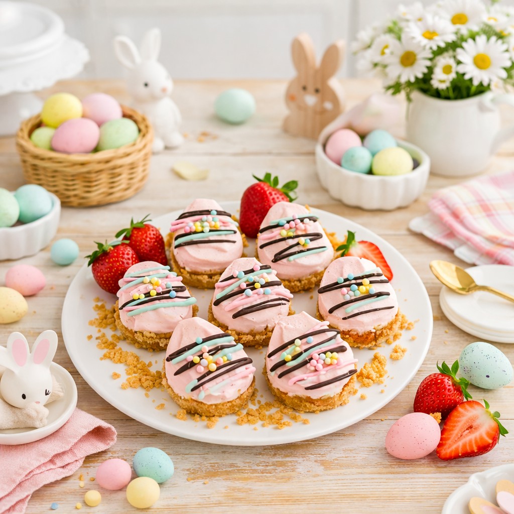 Strawberry Cheesecake Easter Egg Bites - Easy and Healthy Recipes