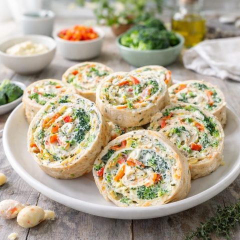 Vegan Veggie Pinwheels With Broccoli And Carrots - Easy and Healthy Recipes