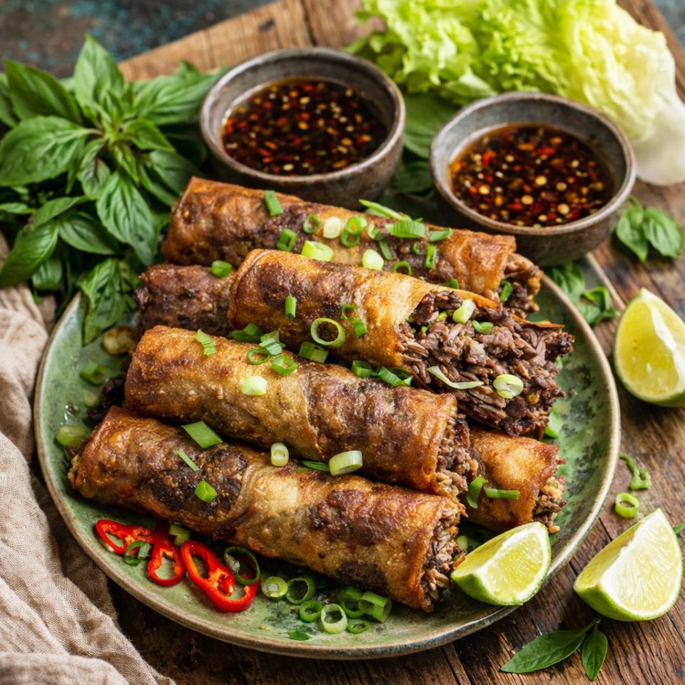 Savory Thai Basil Beef Rolls - Easy and Healthy Recipes